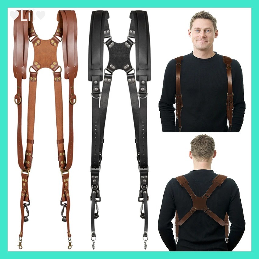 A Double Shoulder Camera Strap Adjustable Two-Cameras Shoulder Strap ...