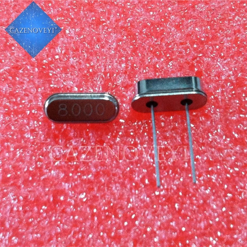 10 ชิ้น/ล็อต 8.000M 8.000Mhz 8 Mhz คริสตัลควอตซ์ Resonator Passive Oscilator HC 49S ใหม่ HC-49S ...