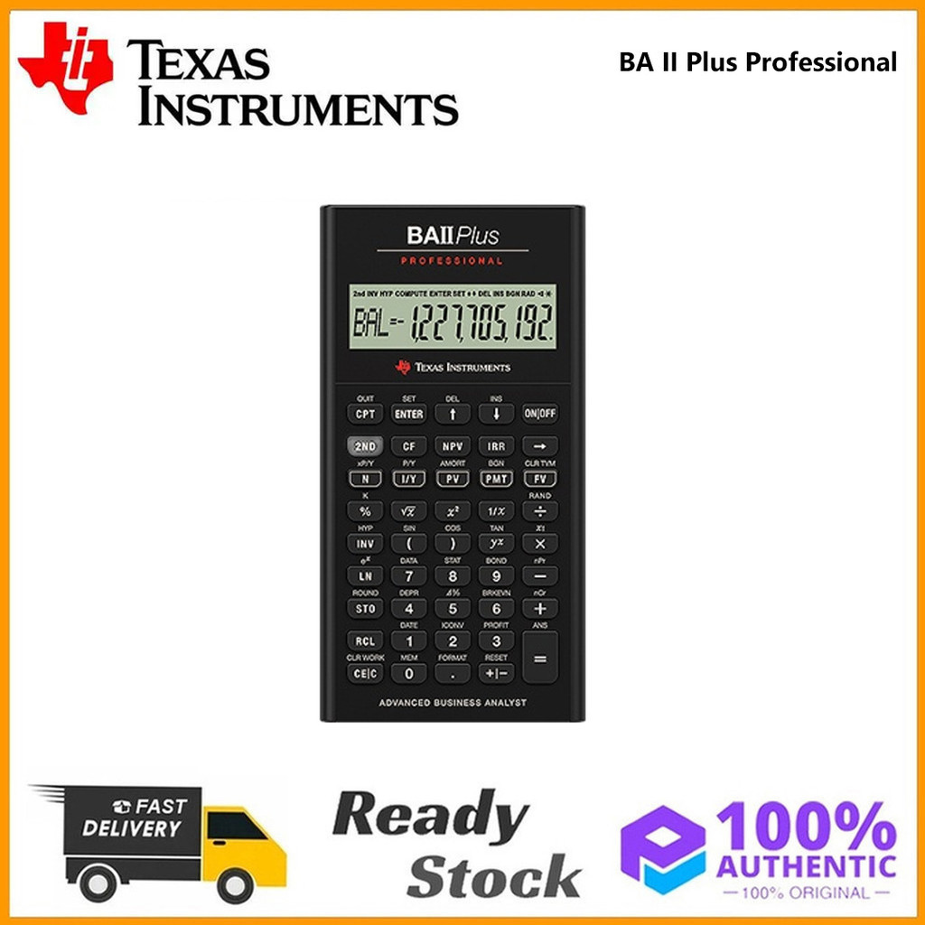 Original Texas Instruments BA II Plus เครื่องคิดเลขการเงินขั้นสูงระดับ ...