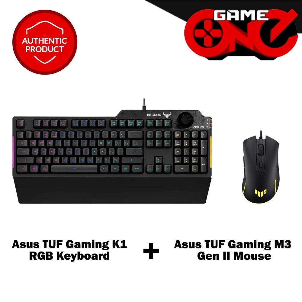 Asus TUF Gaming K1 RGB Gaming Keyboard + Asus TUF Gaming M3 Gen II ...