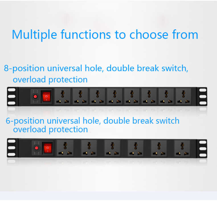 1U Rack Mount PDU Distribution Unit With 6 To 8 Sockets 19 Inch ...