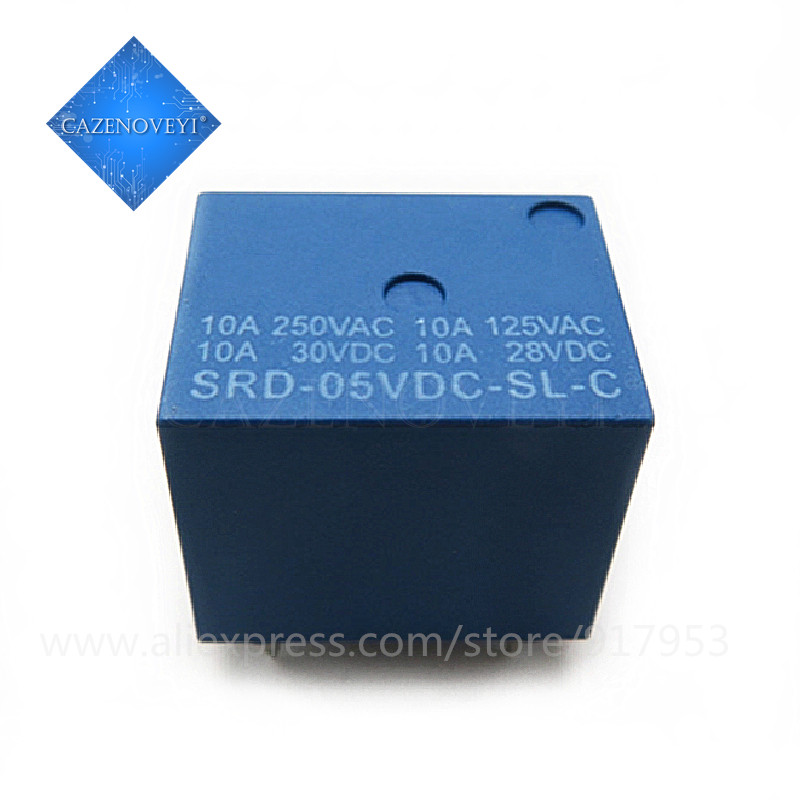 5 ชิ้น 5V DC รีเลย์ SRD-05VDC-SL-C T73-5V SRD-5VDC-SL-C 5Pin PCB ประเภท ...