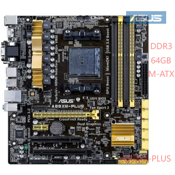 Asus GIGABYTE เมนบอร์ดเดสก์ท็อป A55 A58 A68HM-K A68HM-DS2 A68HM-S1 ...