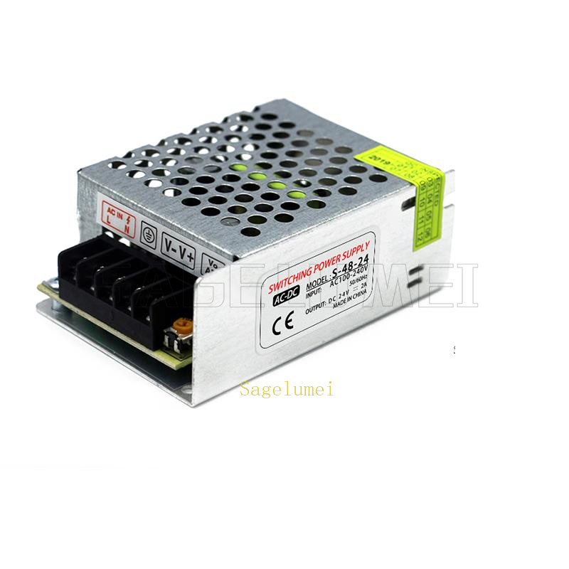 ใหม่ LED Driver Lighting Transformer Mini AC/DC สวิทช์แหล่งจ่ายไฟ 110V 220V AC to DC 24V 50W 2A ...