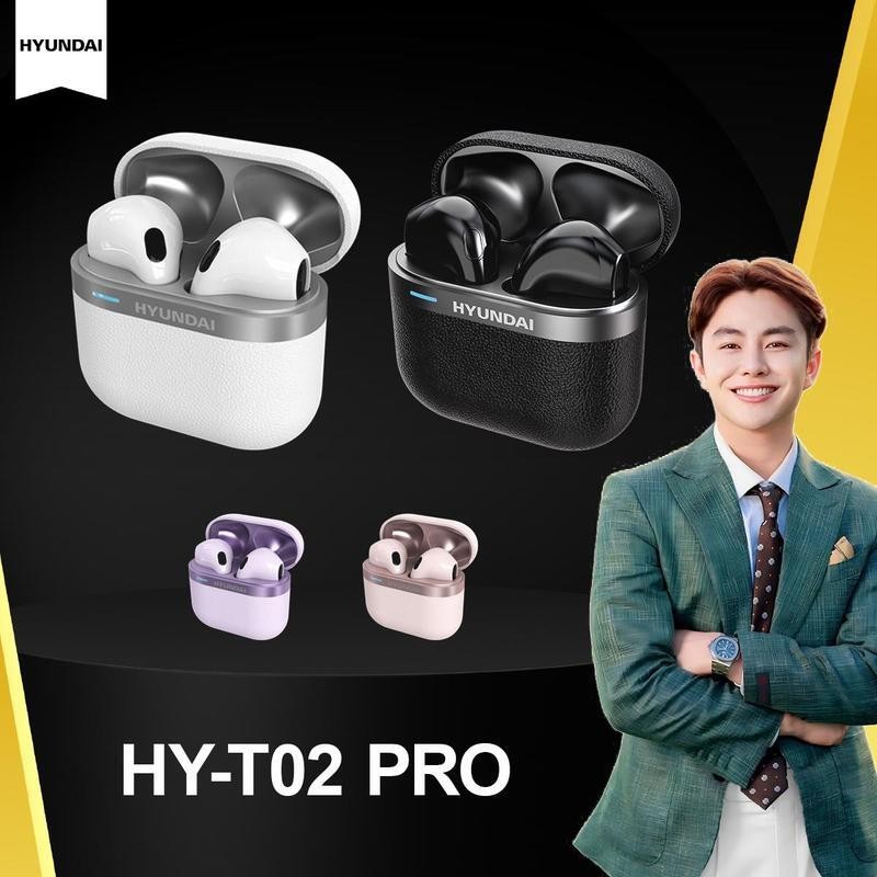 HYUNDAI Hy-T02 Pro/Hy-T02 In-Ear ไร้สายสมาร์ทหูฟังบลูทูธ HD หูฟังสเตอริโอไฮไฟสเตอริโอ Latency ...