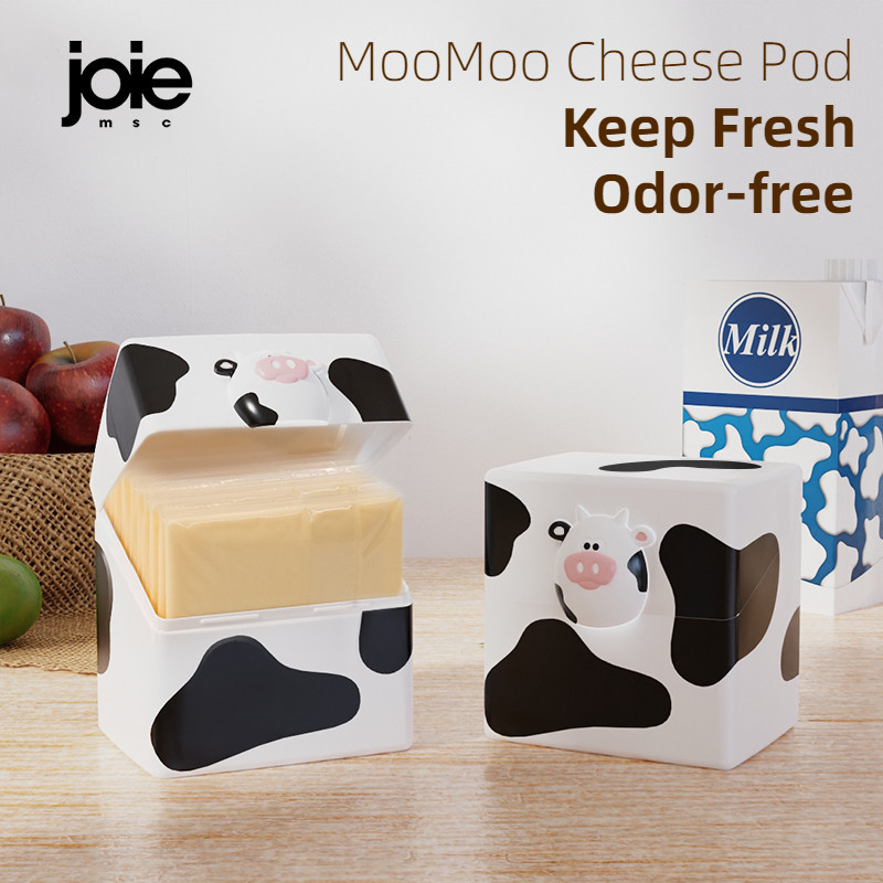 Joie กล่องเก็บชีส กล่องเก็บชีส ชิ้น MooMoo Singles Pod Cow Cheese Slice ...