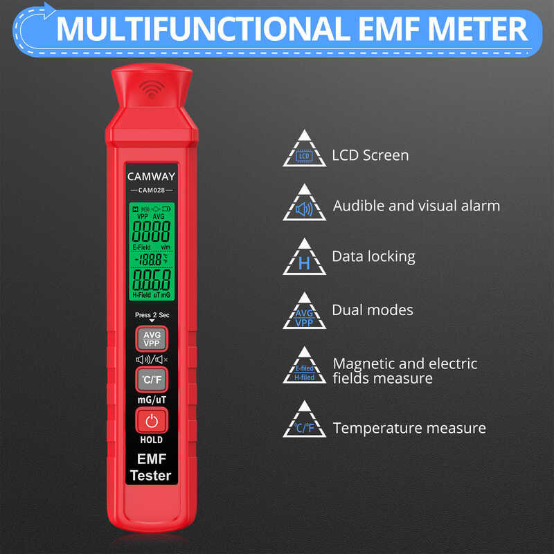 Meter CAMWAY EMF Digital Electromagnetic Radiant Detector เครื่องทดสอบ ...