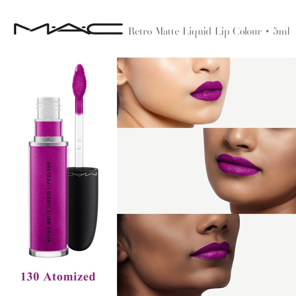 { ของแท้ } MAC Retro Matte Liquid Lip Colour 5ml สี 130 atomized ...