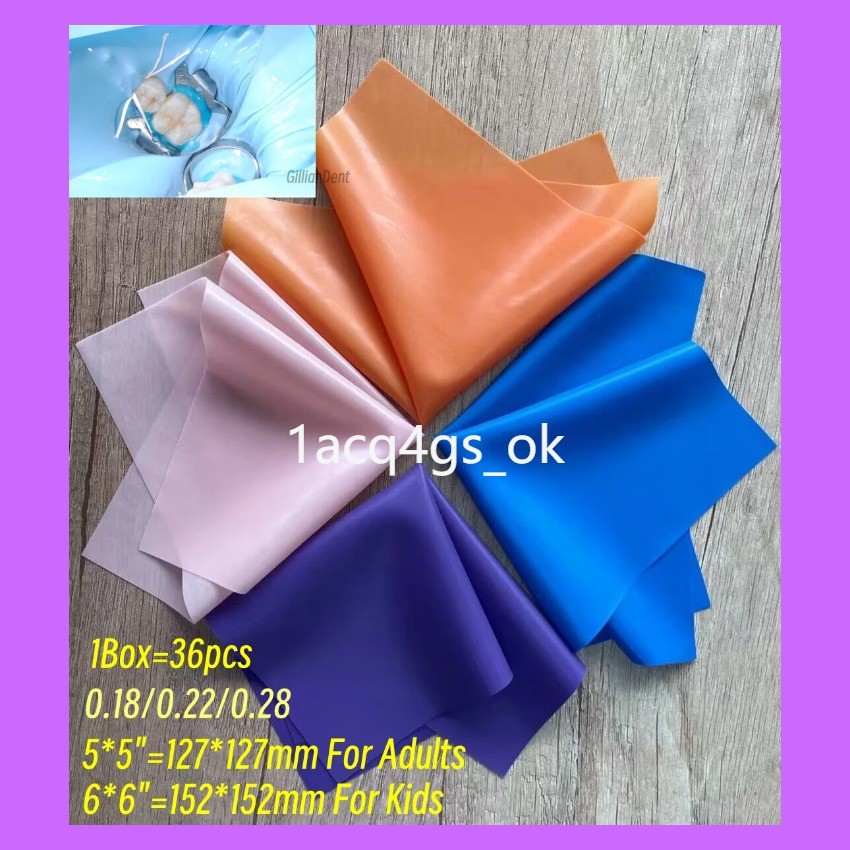 สไตล์ใหม่ Dental Rubber Dam Sheet Natural Latex Rubber barrier ...