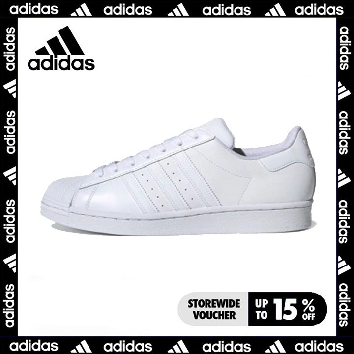 【AUTHENTIC】Adidas Superstar Sneakers White EG4960 Low-top Board Shoes ...