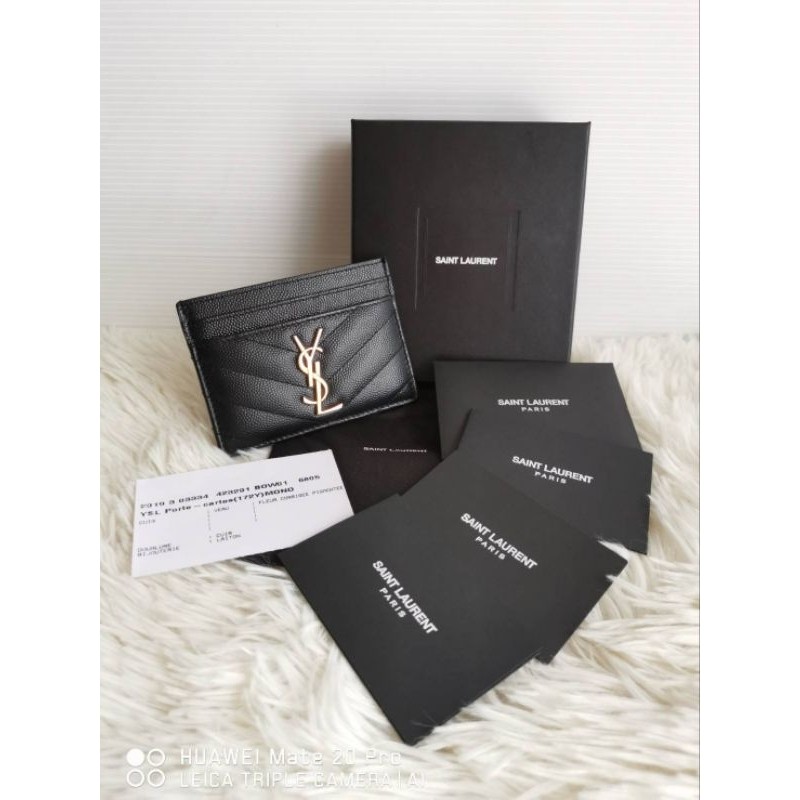 YSL card cases ปี2019 มือสองของแท้ | Shopee Thailand