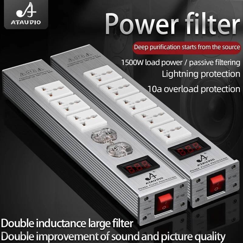 ATAUDIO HIFI Audio Power Filter เสียงรบกวน AC Power Filter 1500W 110V ...