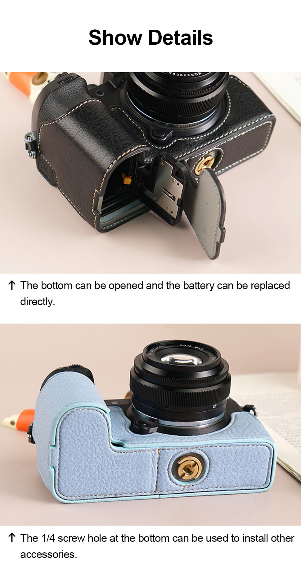 Fuji X-S10 X-S20 PU หนังครึ่งกรณี Fujifilm XS10 XS20 XT30 II XT10 XT20 ...