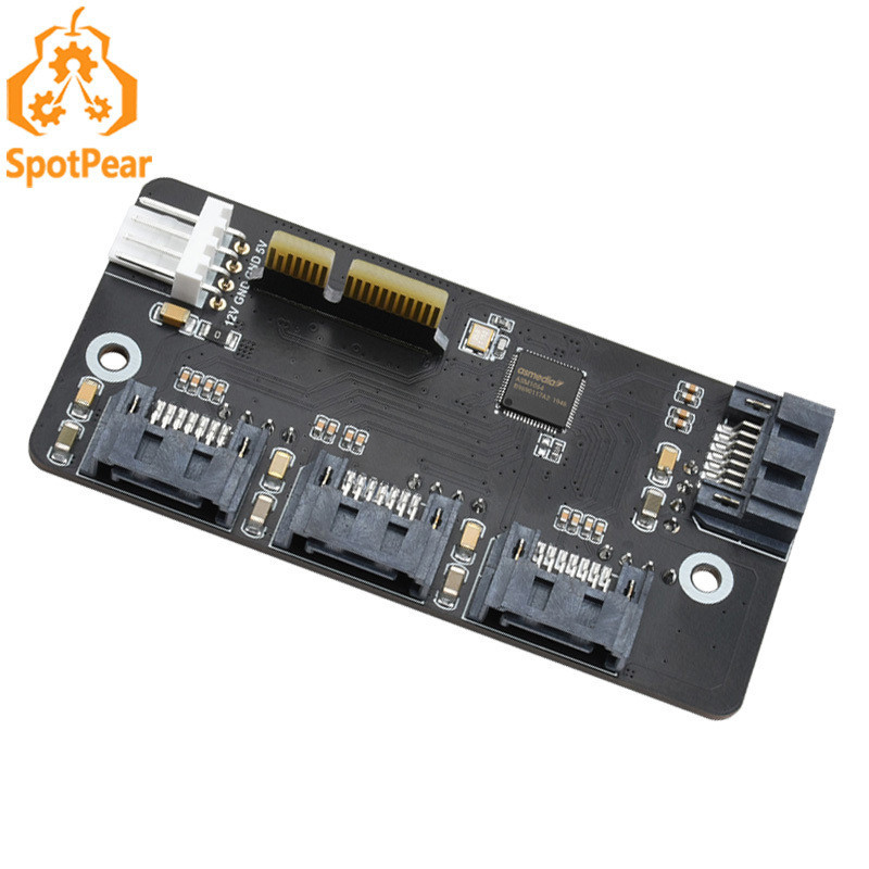 บอร์ดขยาย Raspberry Pi CM4 PCIe เป็น SATA PCI-E ถึงการ์ด SATA3.0 สี่ทิศ ...