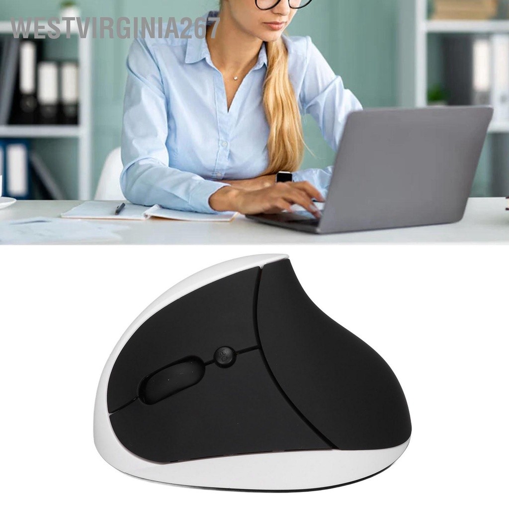 Left Hand Vertical Mouse 2.4G Wireless Ergonomic Rechargeable with USB ...