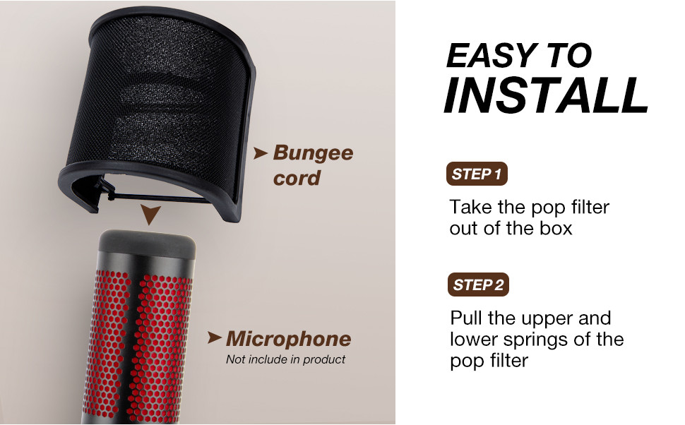 Hyperx QuadCast S Pop Filter-ไมโครโฟนกระจกไมโครโฟนโฟมไมโครโฟนอุปกรณ์ ...