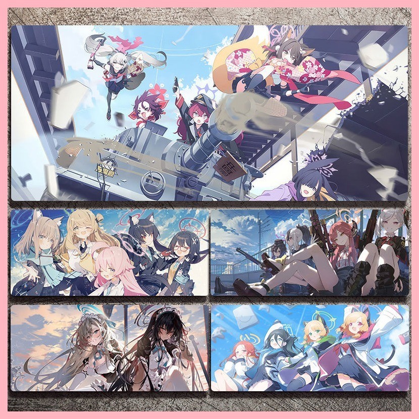 แผ่นรองเมาส์ Blue Archive Takanashi Hoshino Sunaokami Shiroko Sorasaki ...