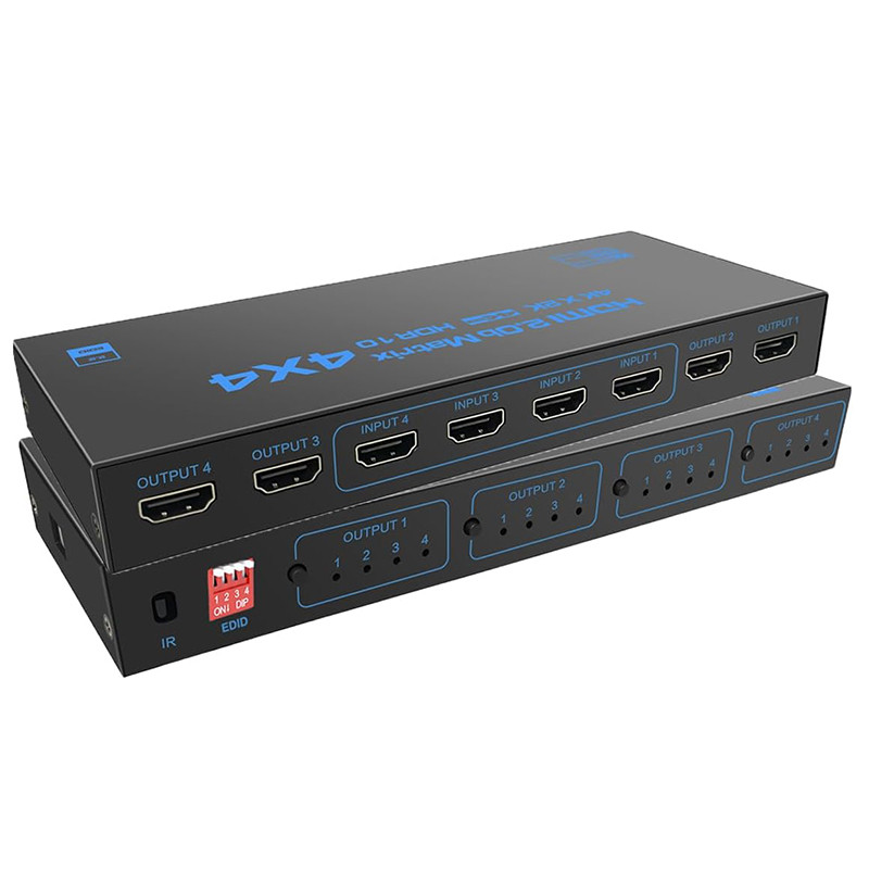 4k HDMI Matrix Switch 4 in 4 out HDMI Switcher Splitter 4x4 Audio Video ...