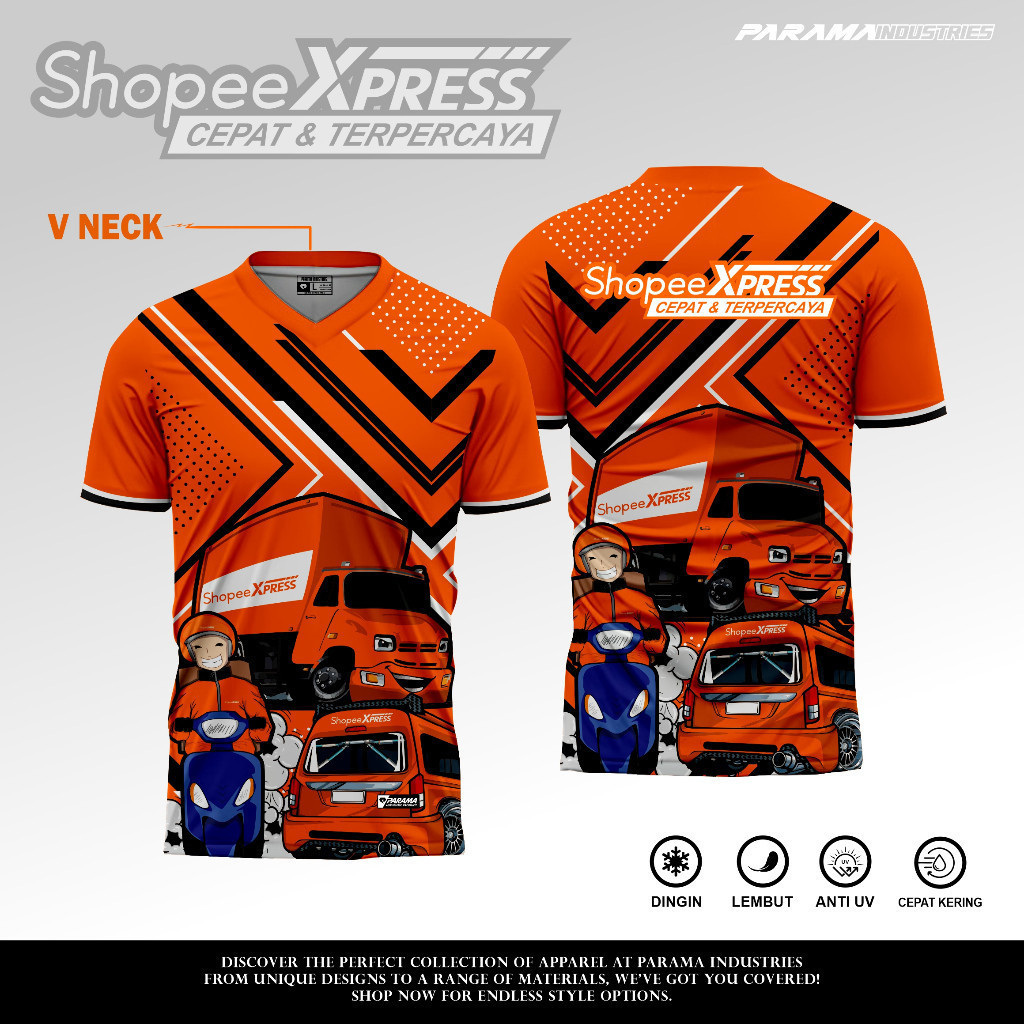 เสื้อเชิ้ตแขนยาวมอเตอร์ไซค์ Shopee XPRESS 2 | Shopee Thailand