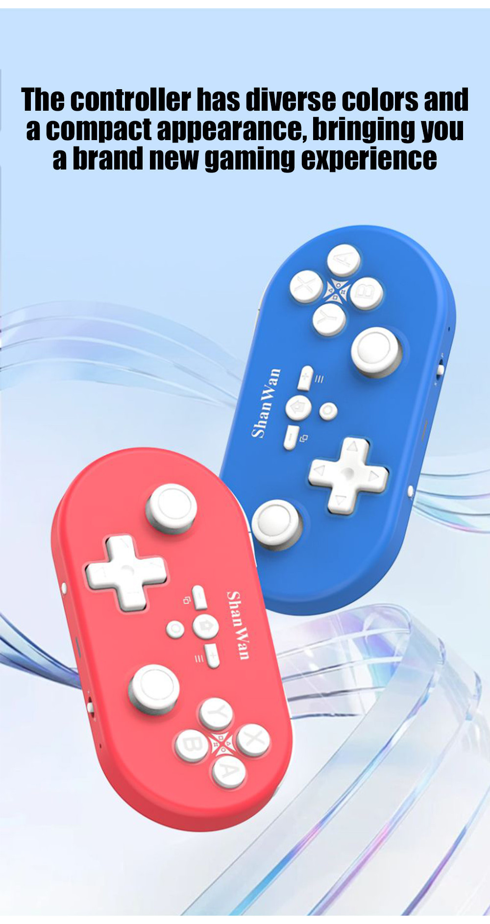 Shanwan Q37XSP Mini Gamepad Micro คอนโทรลเลอร์เกมไร้สายสําหรับสวิทช์ ...