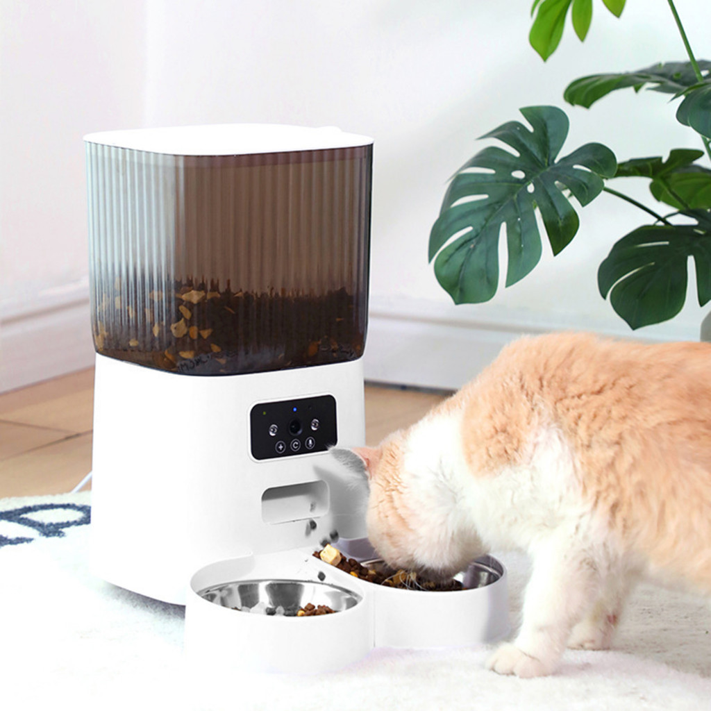 เครื่องให้อาหารแมวด้วยเสียง Wifi Enabled Cat Feeder Wi-fi Cat Feeder พร้อม App Control เครื่อง ...