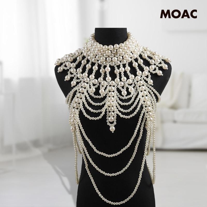 [ Pearl Body Chain Multilayer แฟชั่นคลาสสิกจี้เครื่องประดับสําหรับ ...