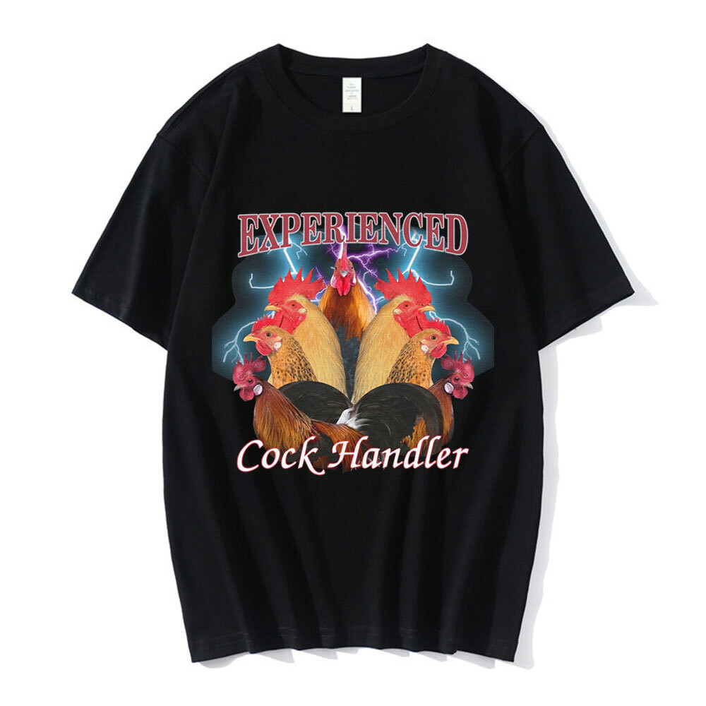 ตลก Professional Handler ไก่และไก่กราฟิก T เสื้อผู้ชาย Casual Cotton ...