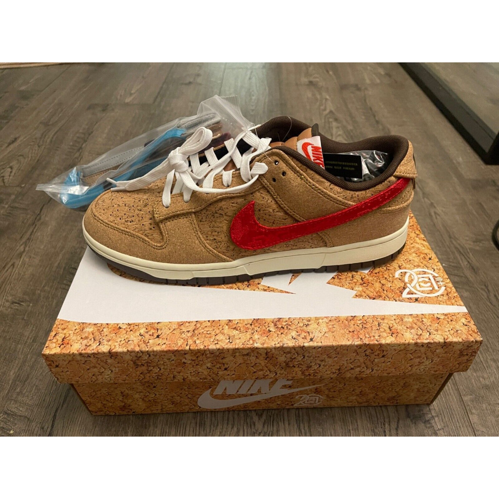 2024new CLOT x Dunk SB Low SP Cork สีน้ําตาล FN0317-121 รองเท้าผ้าใบ ...