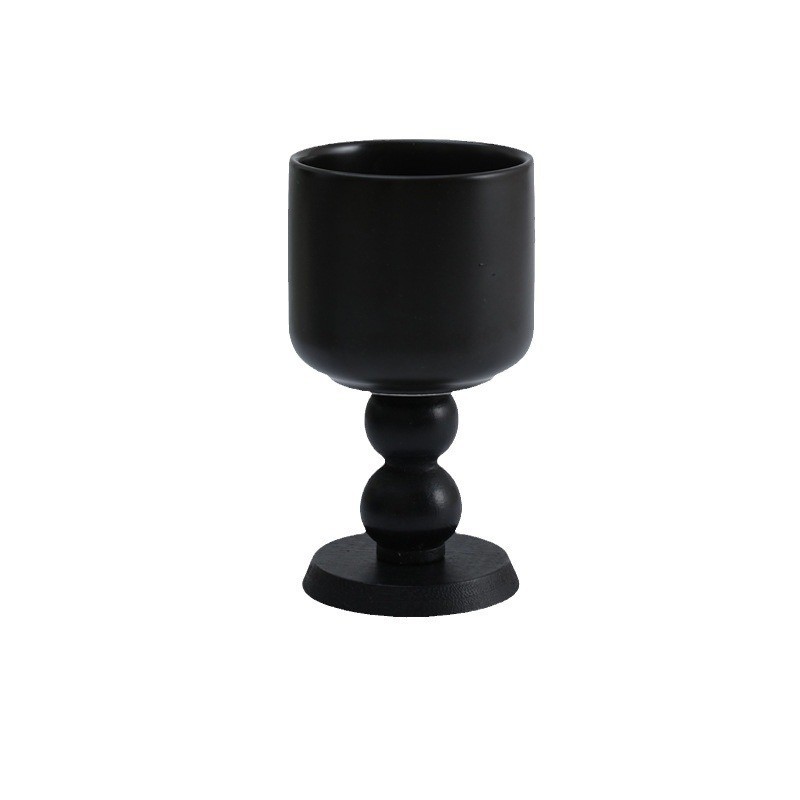 สไตล์ย้อนยุคเคลือบ ก oblet ฝรั่งเศสขนมถ้วยครัวเรือนไอศครีมถ้วยไม้ กุณโฑ ...