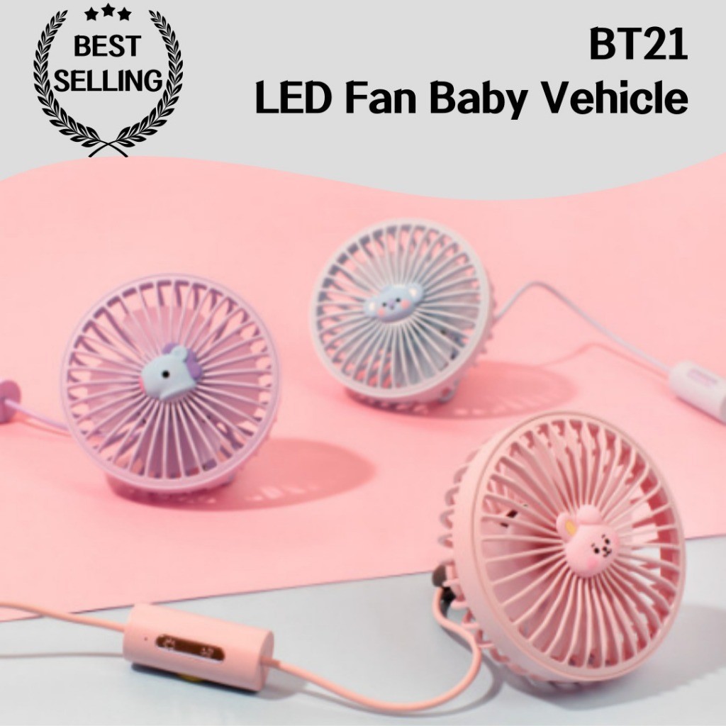 Royche BT21 พัดลม LED USB ชาร์จ USB ใช้งานง่าย ส่งไว สําหรับยานพาหนะเด็กทารก เครื่องใช้ไฟฟ้าในรถ ...