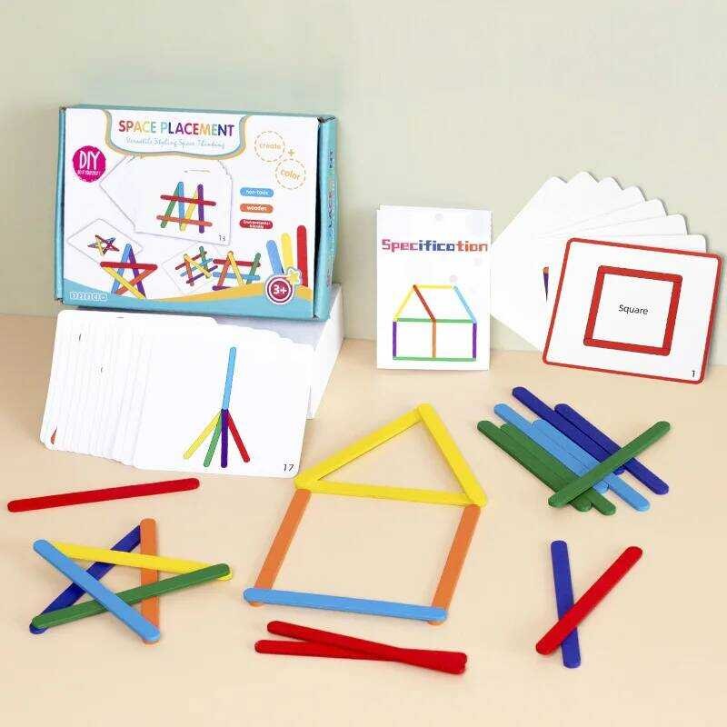 ไม้ DIY ครีมเด็ก Rain Stick Thing Puzzle Challenge ตารางเกมเด็ก ...