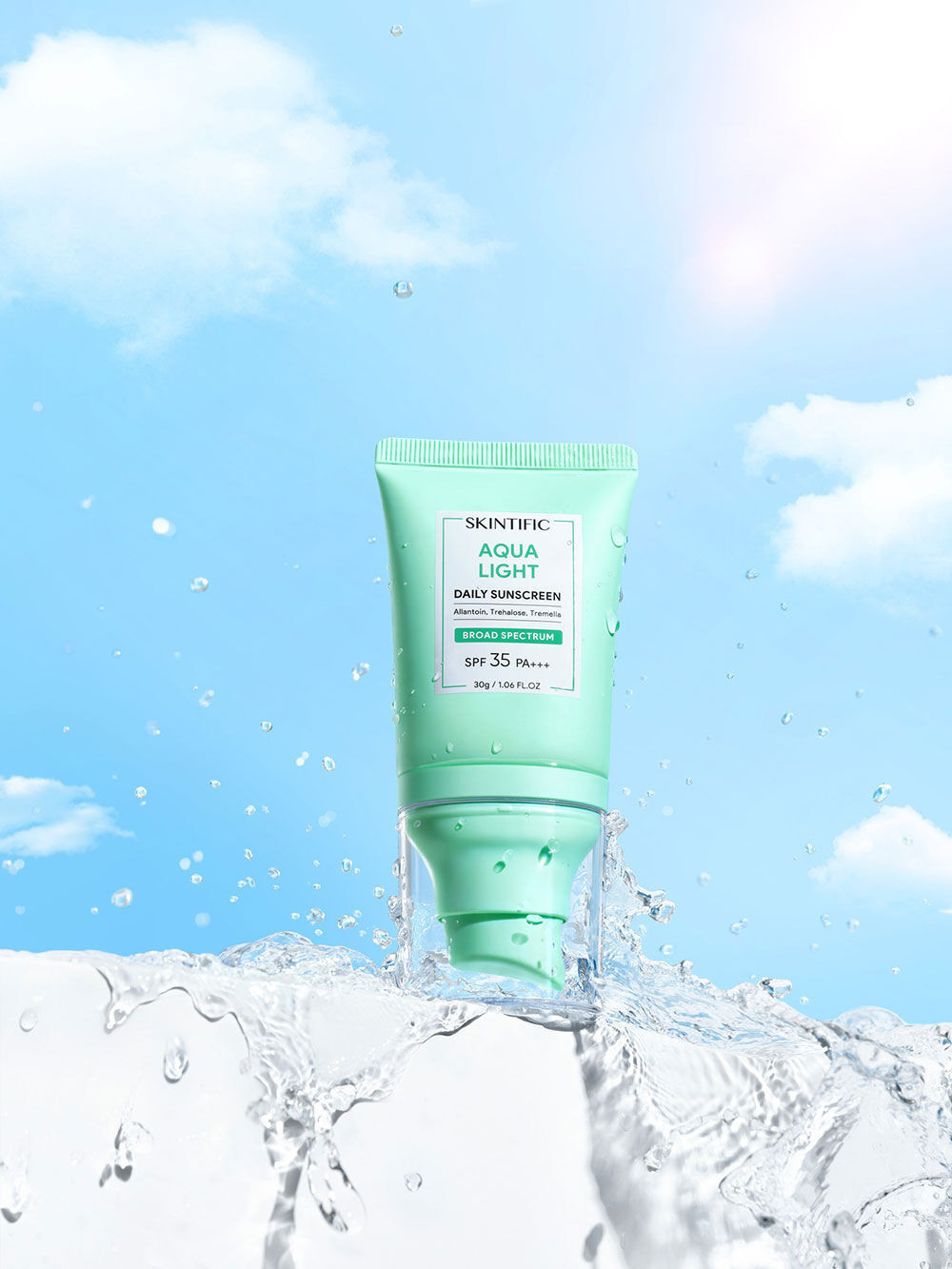 SKINTIFIC Sunscreen สกินทิฟิค ครีมกันแดด 30g (Aqua Light/Niacinamide ...