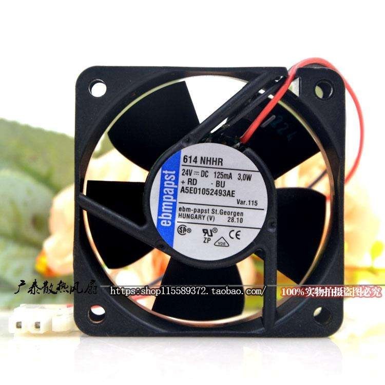 ต้นฉบับเยอรมัน ebmpapst 614NHHR DC 24V 3.0 W 60 * 60 * 25MM อุปกรณ์ ...