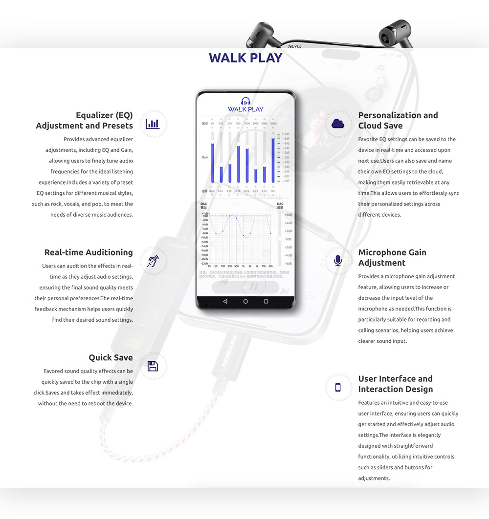 Keysion CS43198 USB DAC เสียง HiFi ถอดรหัส 384KHz DSD256 Type-C ถึง 3.5 ...