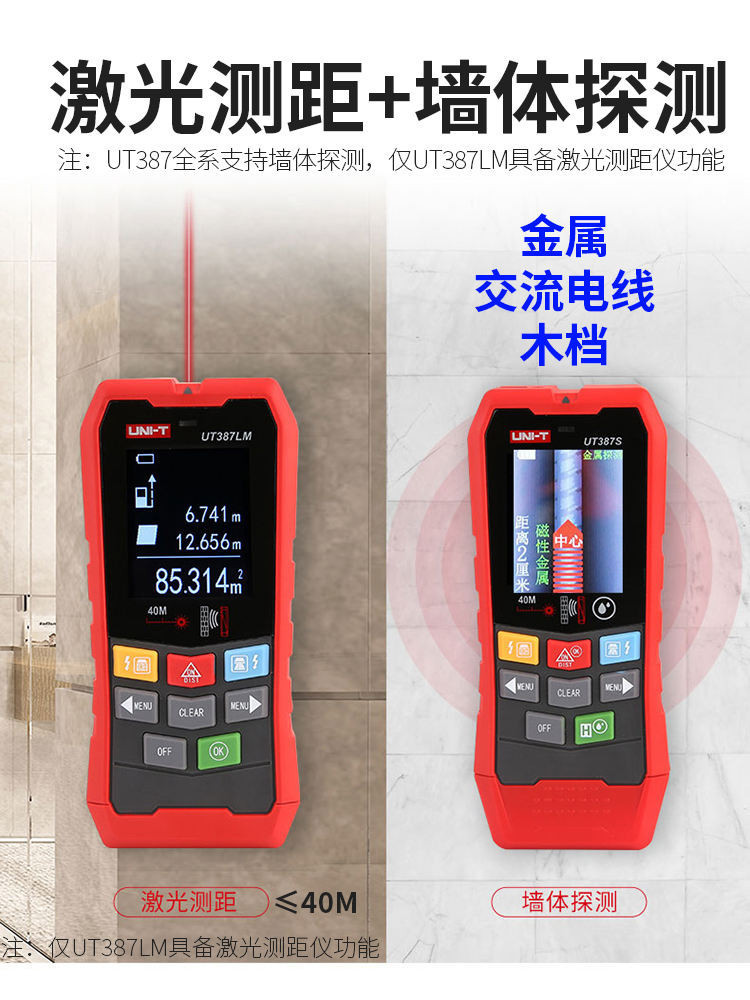 คอนกรีตผนังรับน้ําหนัก-bearing Wall Detector มัลติฟังก์ชั่ลวด Rebar ท่อ ...