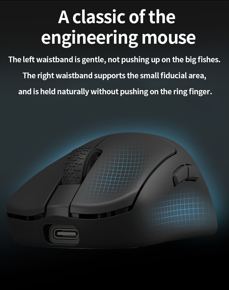 Darmoshark N7 MAX Three Mode Mouse Bluetooth Wireless PAW3950 Dual 8K ...
