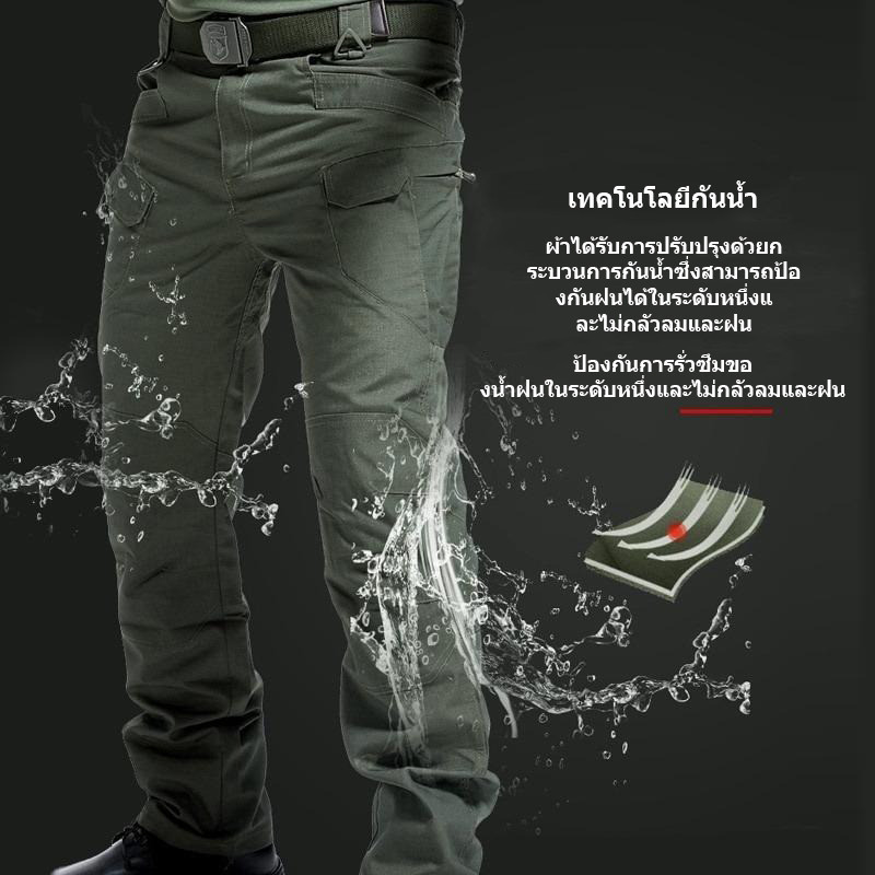 【จัดส่งพรุ่งนี้】กางเกงยุทธวิธีผู้ชายหลายกระเป๋า IX7/IX9 กองทัพทหารกางเกงคาร์โก้กันน้ำสำหรับ ...