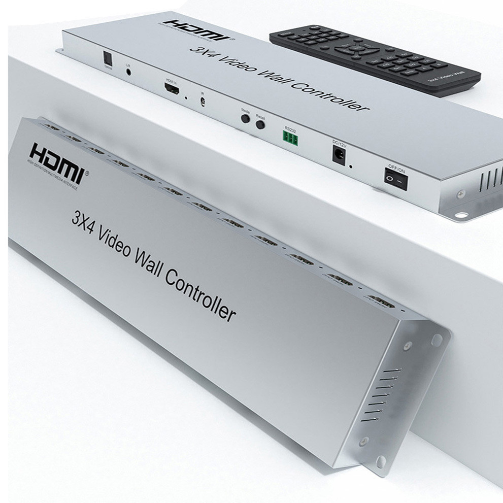 1080p 3x4 Video Wall Controller Multi Screen Stitching โปรเซสเซอร์ 1 ใน ...