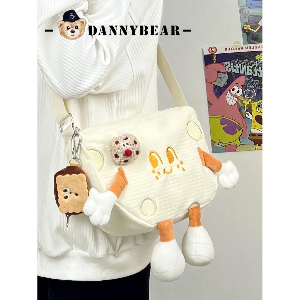 L Danny Bear การ์ตูนน่ารักชีสการเดินทางสไตล์ญี่ปุ่น Ins สไตล์ป่ากระเป๋า ...