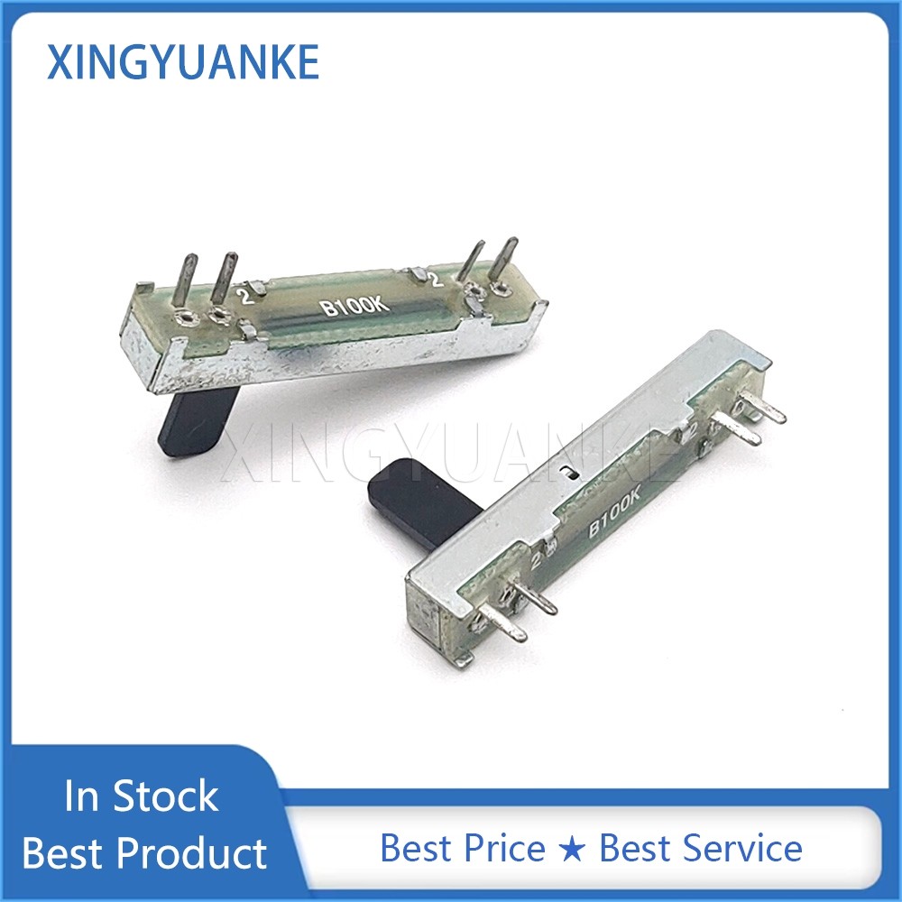 1 ชิ้น/ล็อตความยาวรวม 35 มม.ตรงสไลด์ Potentiometer B100K 3.5 ซม.Duplex ...