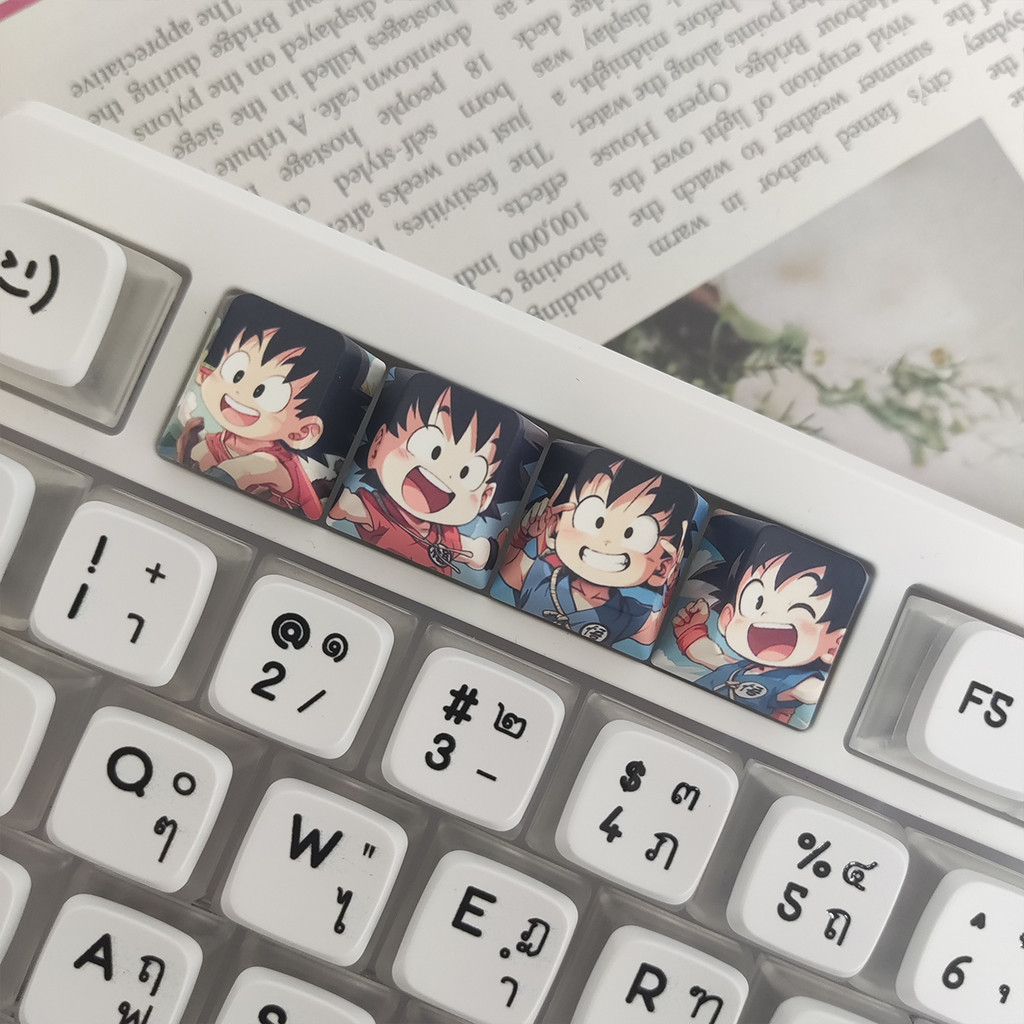 4pcs Demon Slayer Keycap Cherry R4 PBT Dye Sublimation คีย์บอร์ด ...