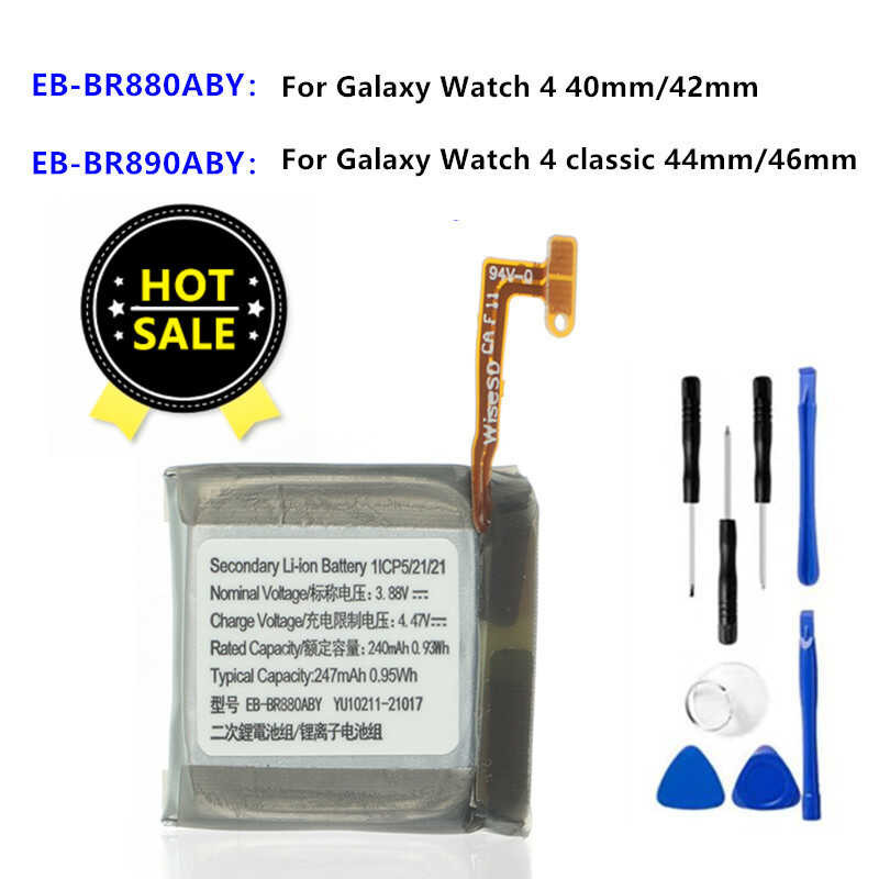 แบตเตอรี่ 0 40mm R860 R865U EB-BR880ABY สำหรับ Galaxy Watch 4 44mm ...