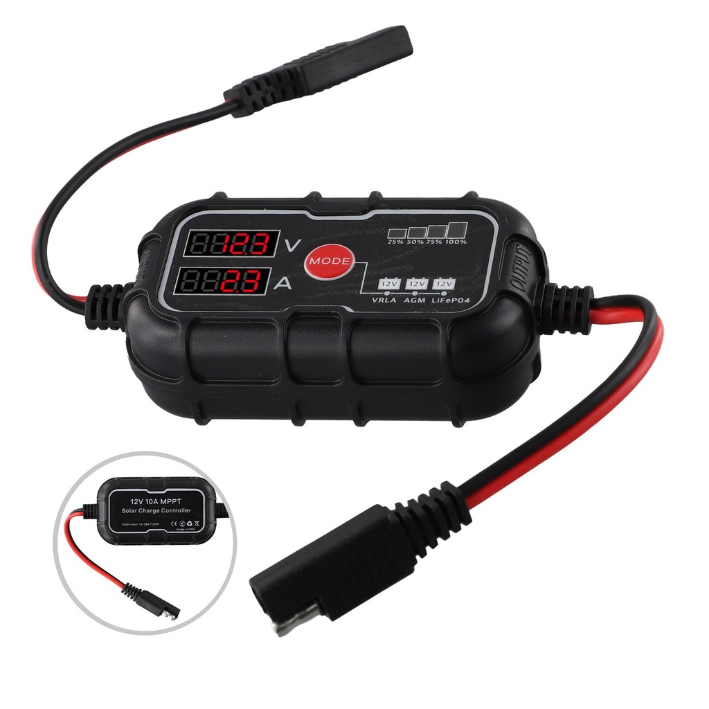 [เครื่องมือ Mrbunny-th ] 10A 12V แบตเตอรี่ลิเธียม LCD ดิจิตอล MPPT ตัว ...