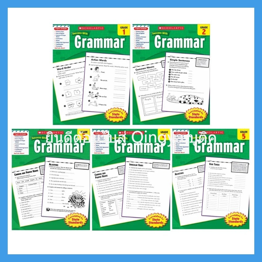 tk ขายร้อน 5 books/set Scholastic success with grammar Grade1-5 Improve ...