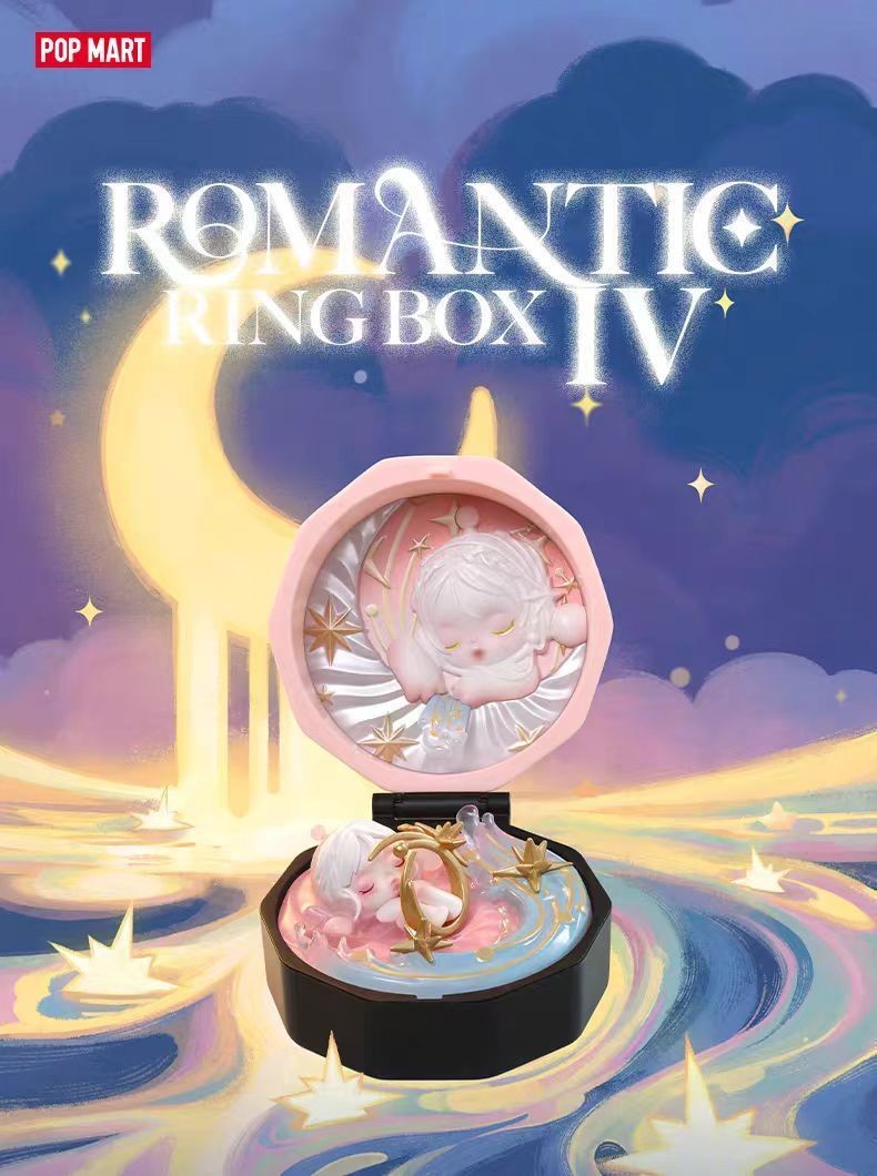 POPMART Romantic ring box Series v4 Figures pop mart skullpanda labubu ...
