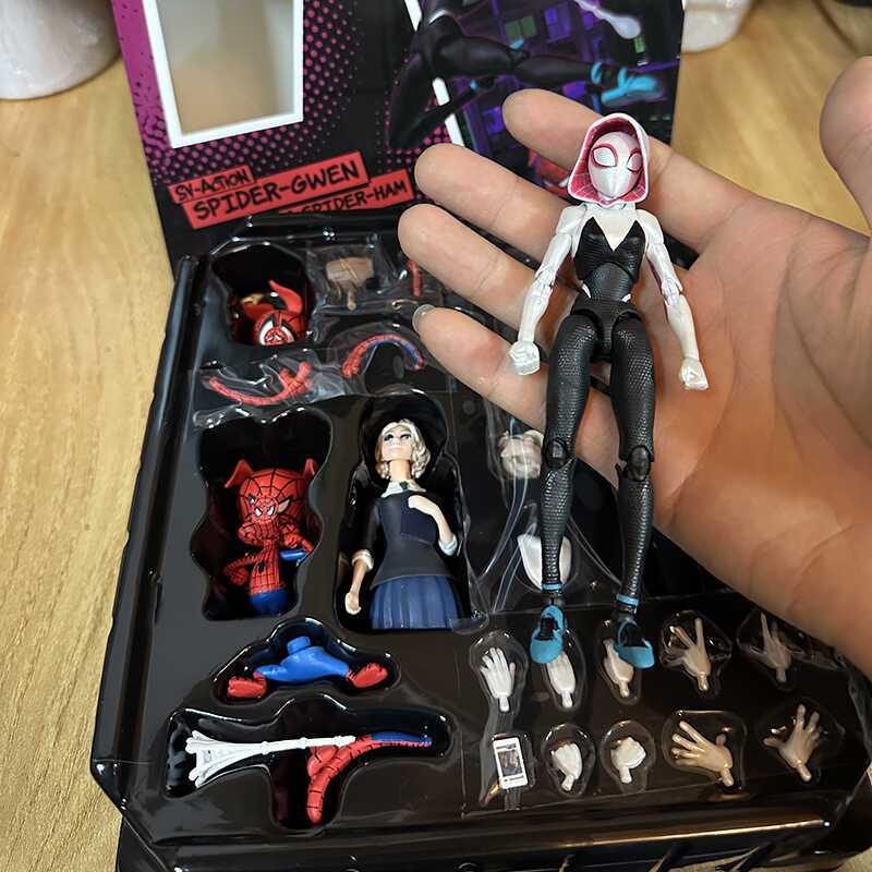 Sv Stacy Action Figure ชุด Sentinel Spider Gwen Spiderman man | Shopee ...