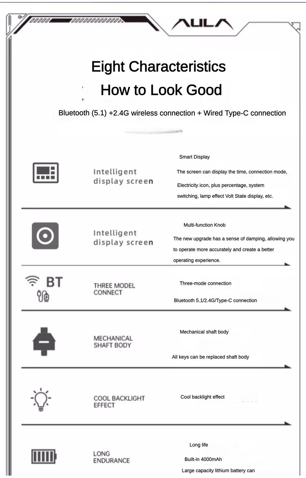 Aula F98Pro V2 สามโหมด 2.4G ไร้สายบลูทูธไร้สายที่กําหนดเอง Hot Swap คีย์บอร์ดแบบกลไก South LED ...