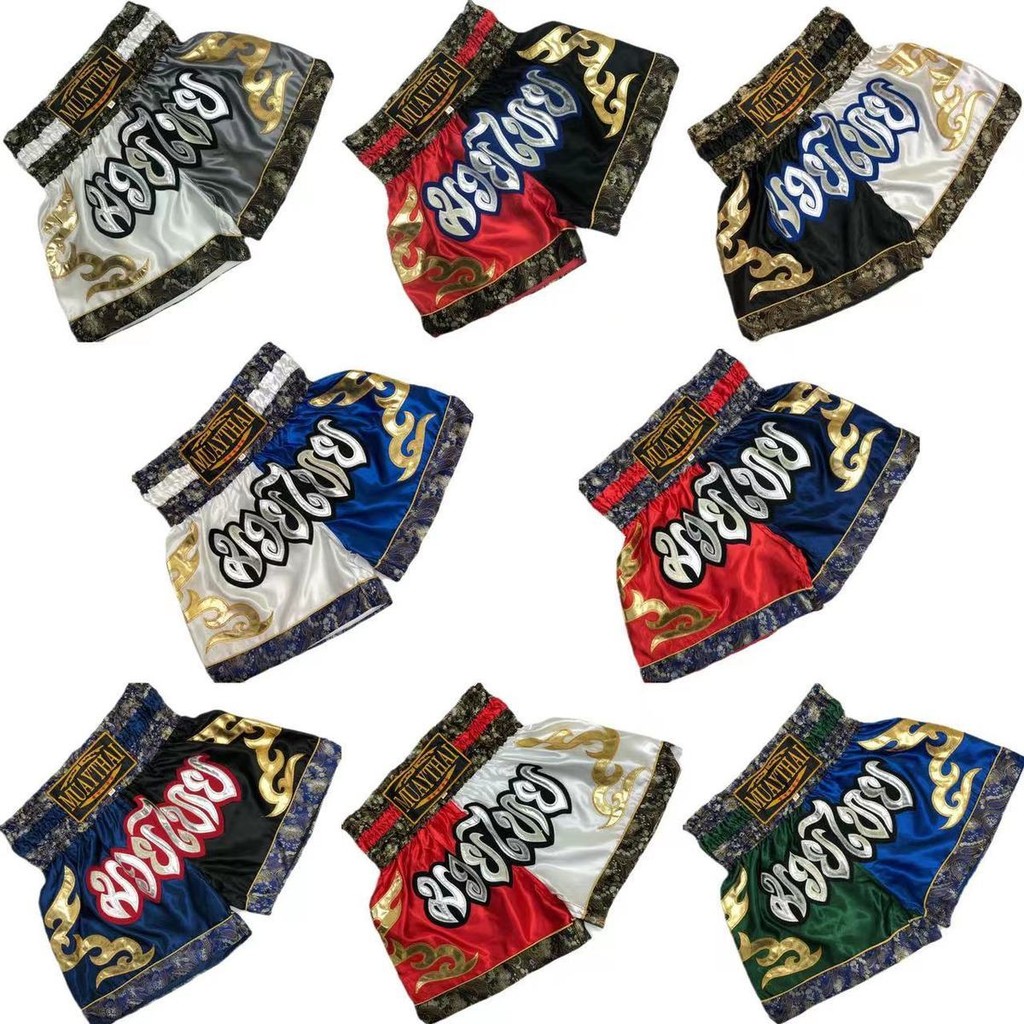 [อันดับ 1 ของประเทศไทย] กางเกงมวยไทยมวยไทยต่อสู้คิกบ็อกซิ่งผู้ชายและ ...