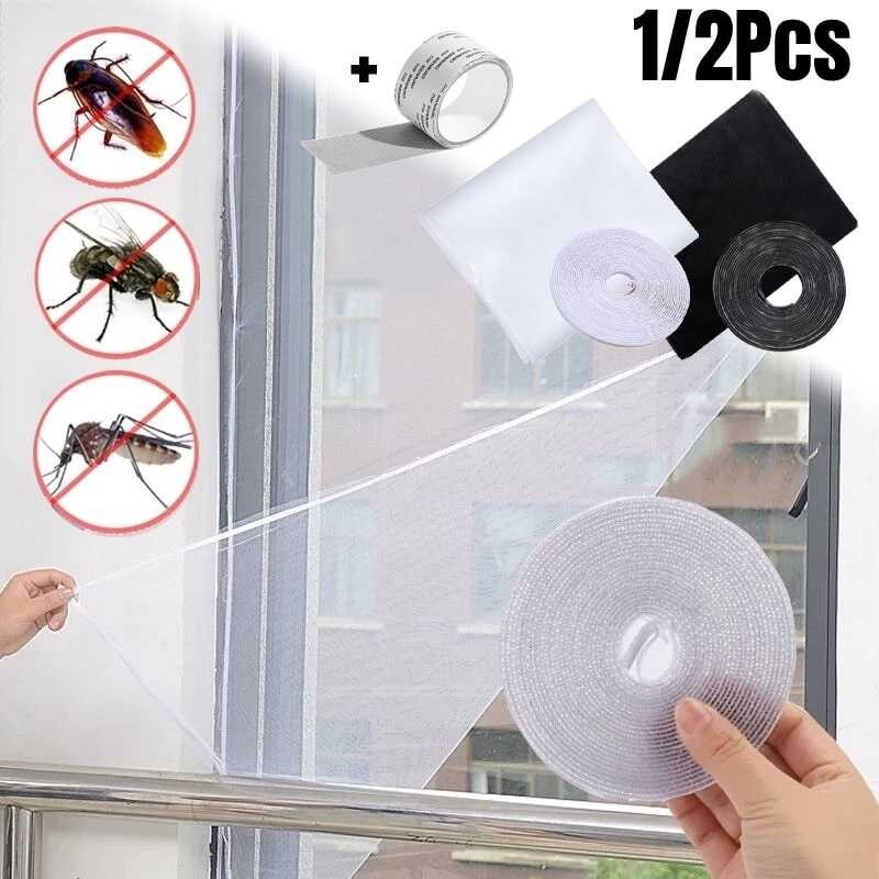 Diy Self-Adhesive Mosquito Window Net Mesh Protector Wasp For Windows Tape Fly Curtain Repair ...