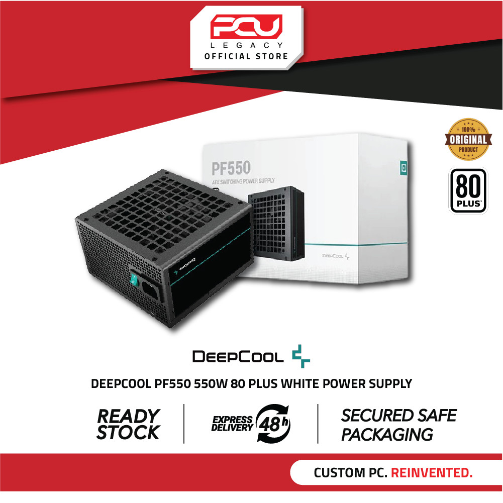 DEEPCOOL PF550 550W 80 PLUS พาวเวอร์ซัพพลายสีขาว | Shopee Thailand